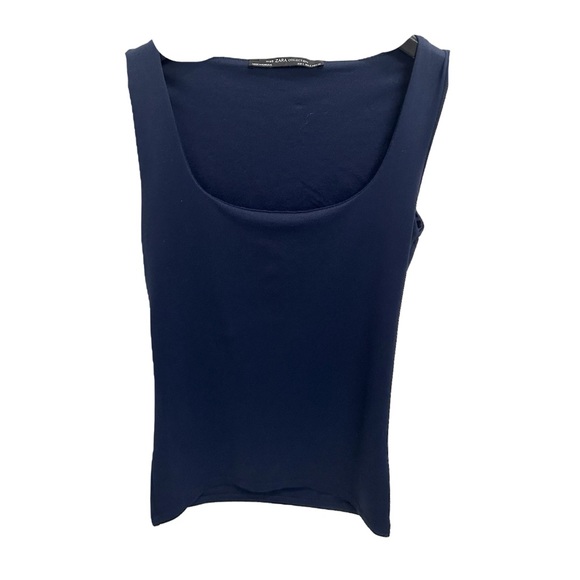 Zara | Tops | Zara Navy Blue Tank Top | Poshmark